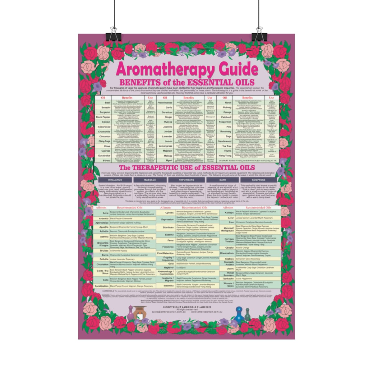 Aromatherapy Essential Oils Poster - Ambrosia Flair