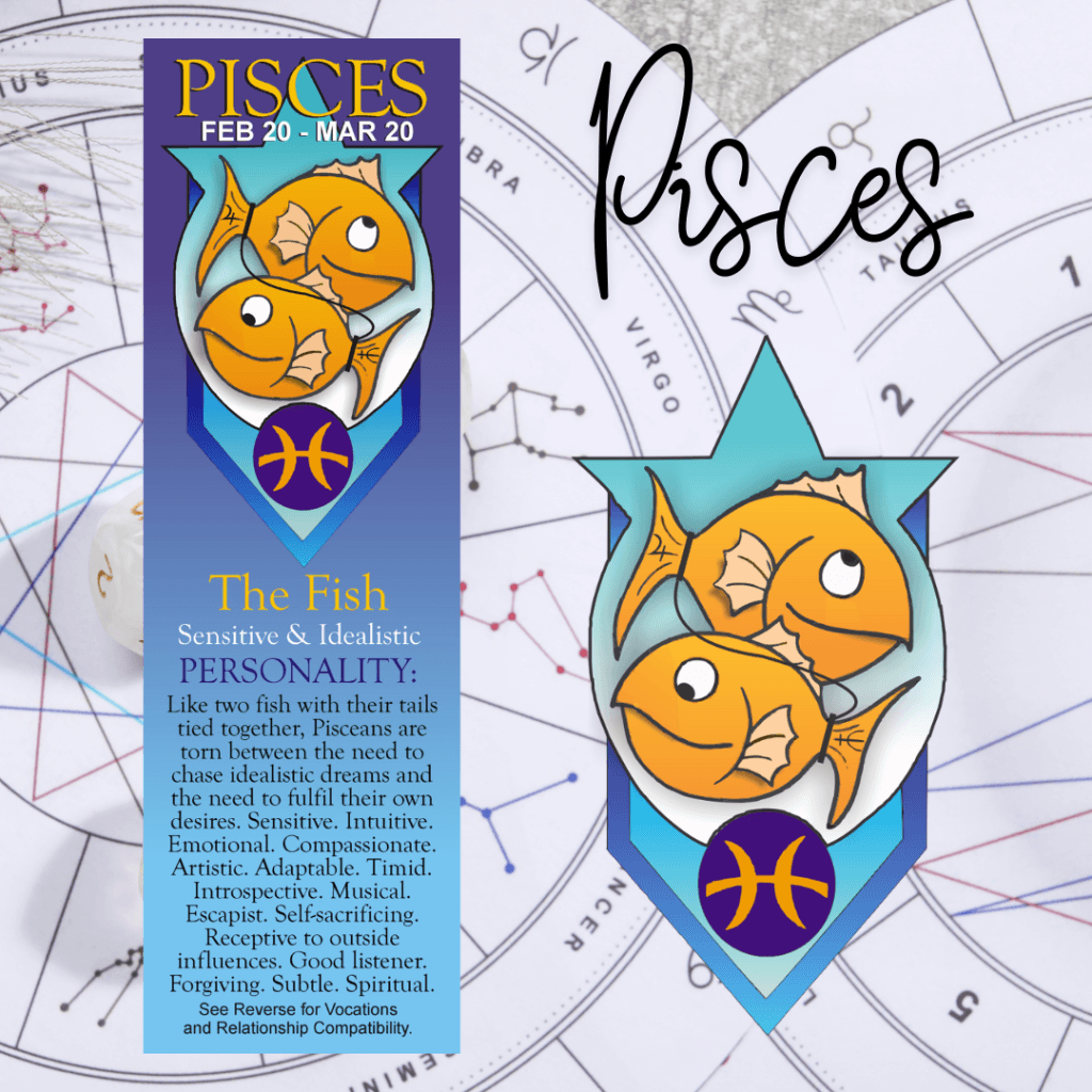 Pisces Zodiac Bookmark – The Fish