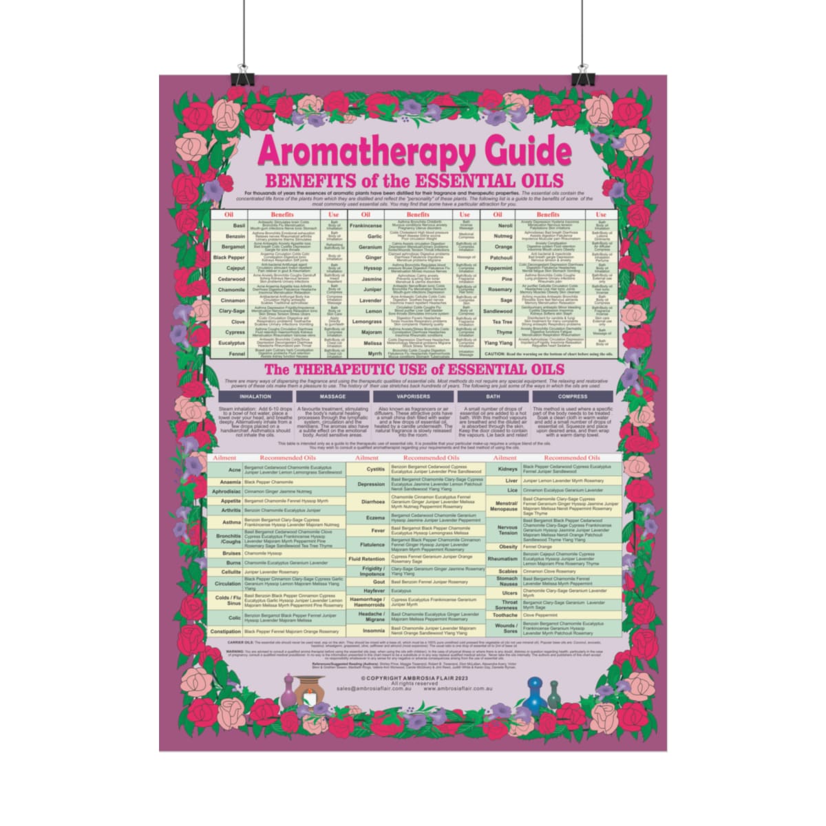 Aromatherapy Essential Oils Poster - Ambrosia Flair